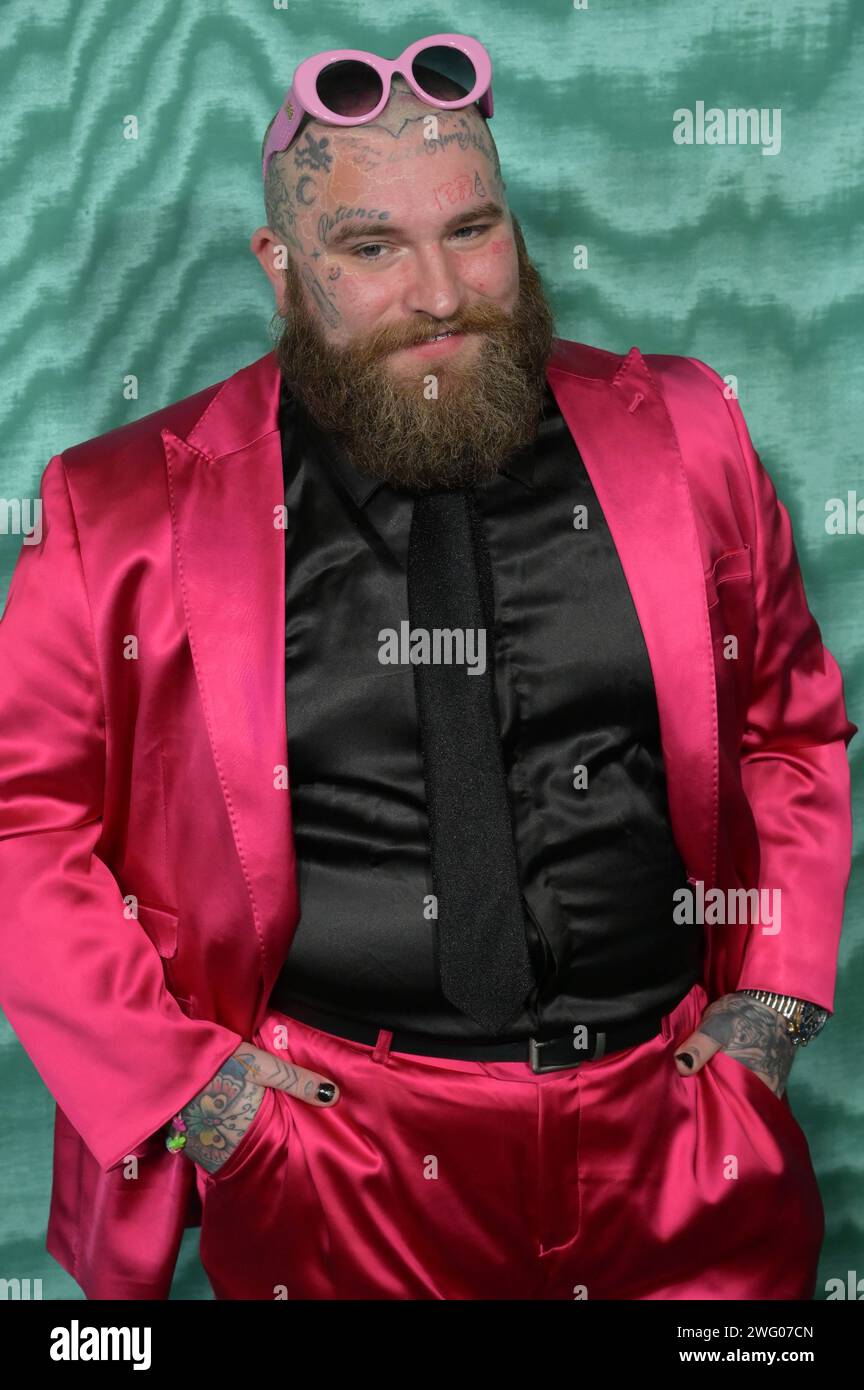 LOS ANGELES, USA. February 01, 2024: Teddy Swims at the Warner Music ...