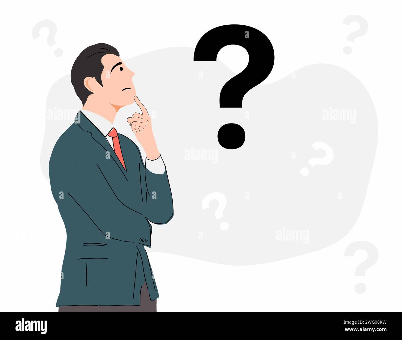 Curiosity people and asking questions concept vector illustration Stock ...
