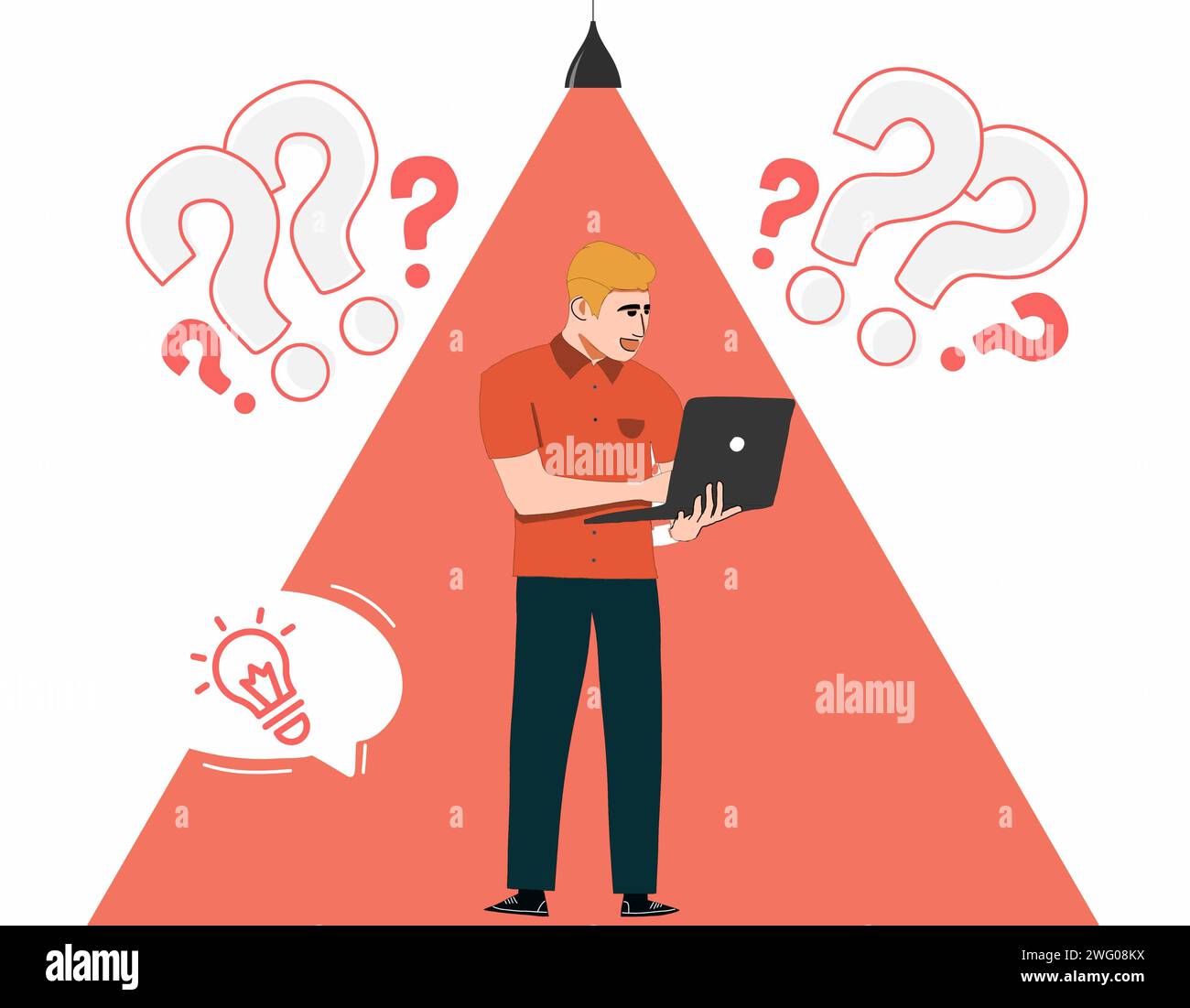 Curiosity people and asking questions concept vector illustration Stock ...