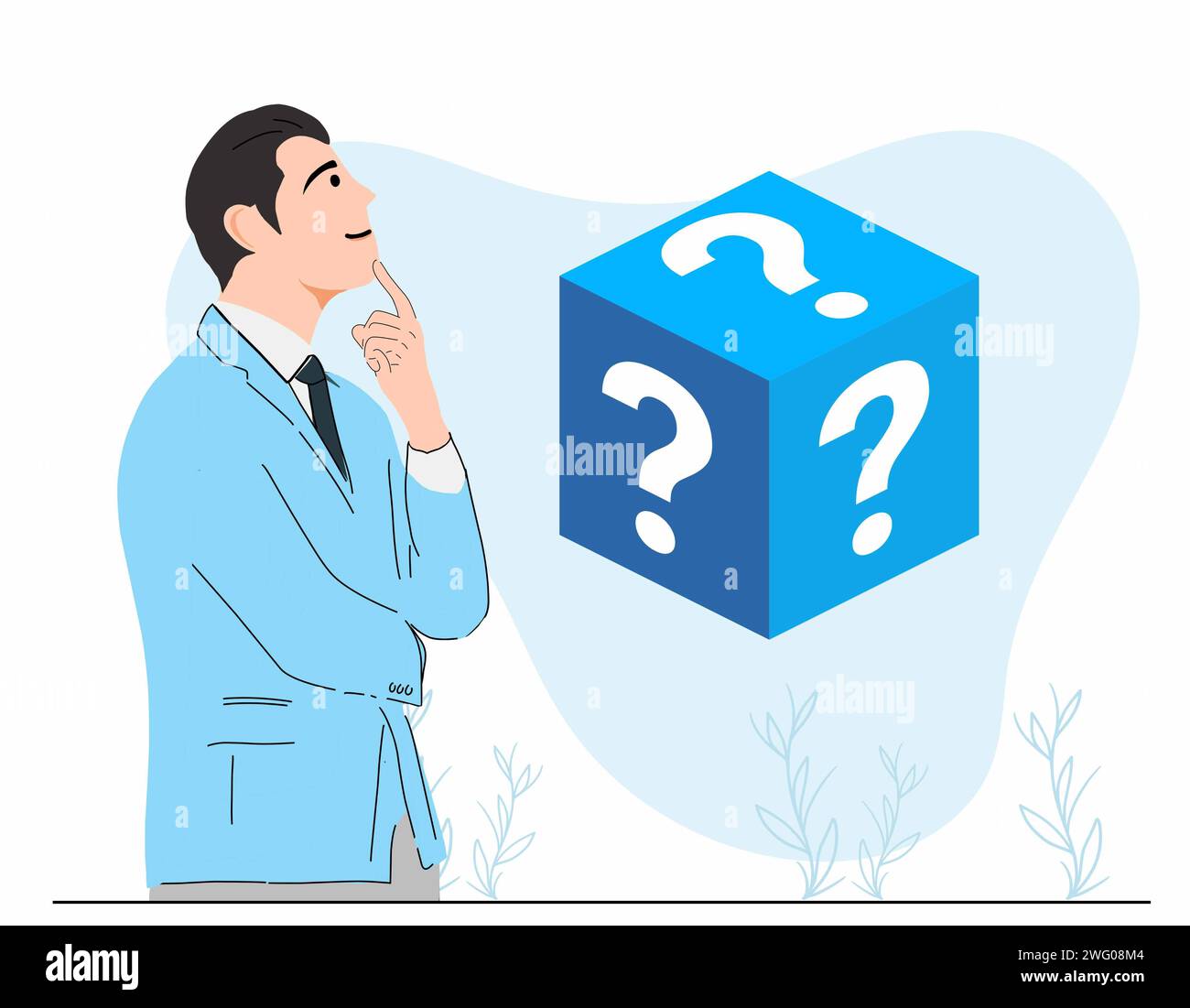 Curiosity people and asking questions concept vector illustration Stock ...