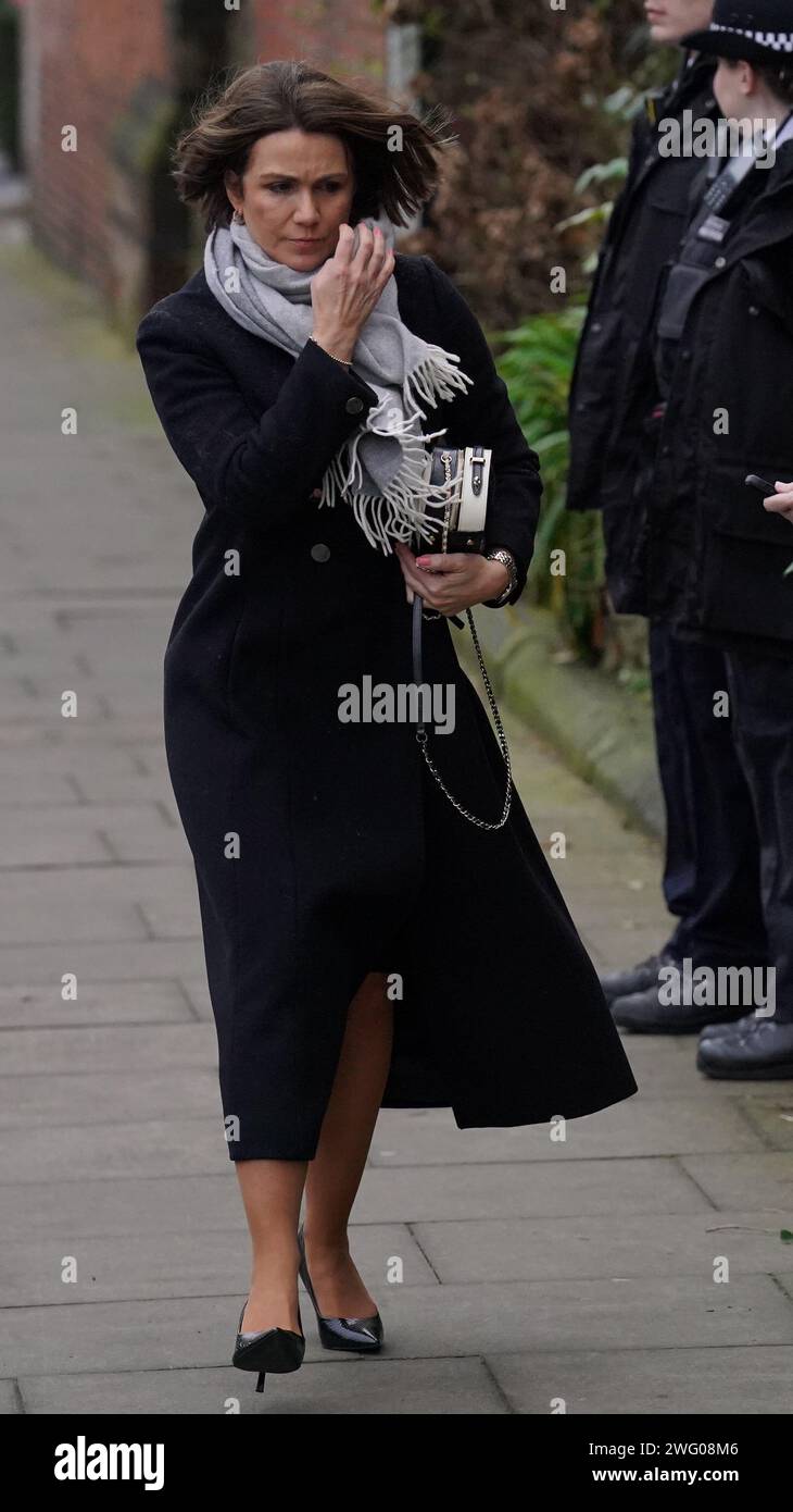 Susanna Reid attends the funeral service of Derek Draper at St Mary the ...