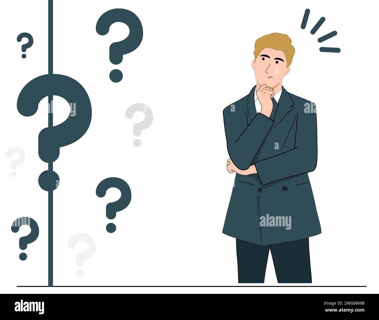 Curiosity people and asking questions concept vector illustration Stock ...