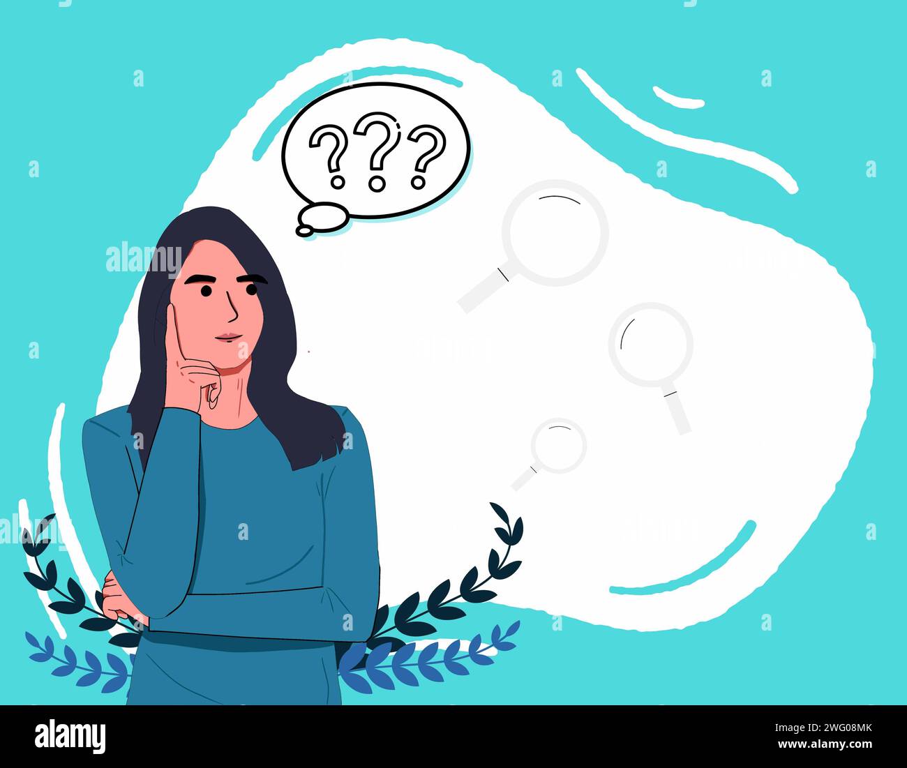 Curiosity people and asking questions concept vector illustration Stock ...