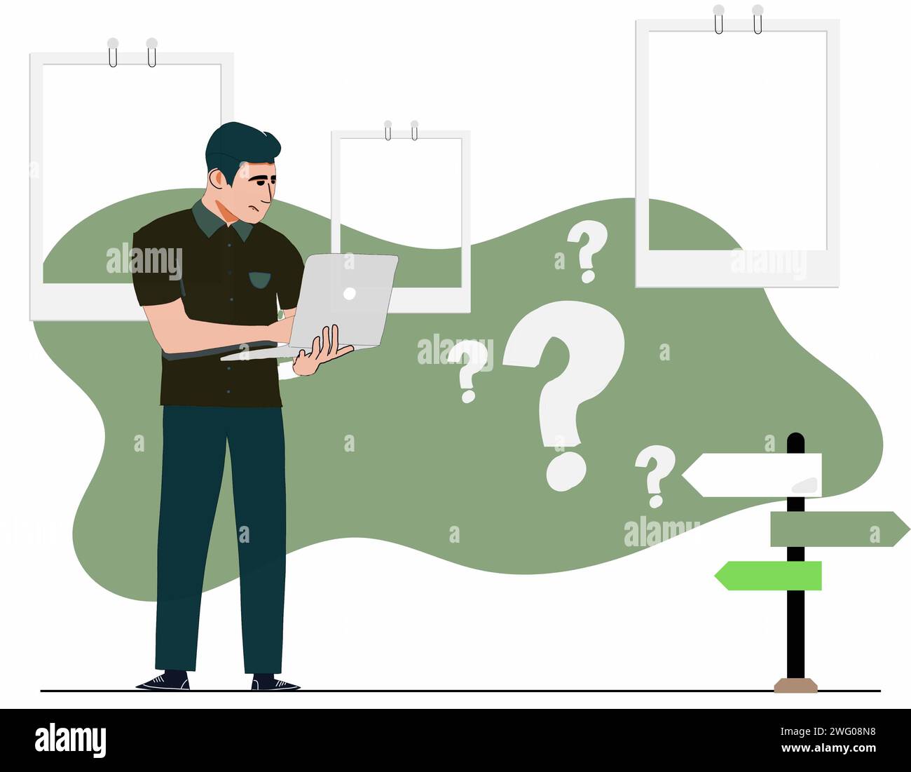 Curiosity people and asking questions concept vector illustration Stock ...