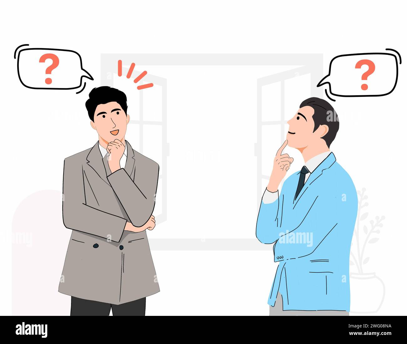 Curiosity people and asking questions concept vector illustration Stock ...