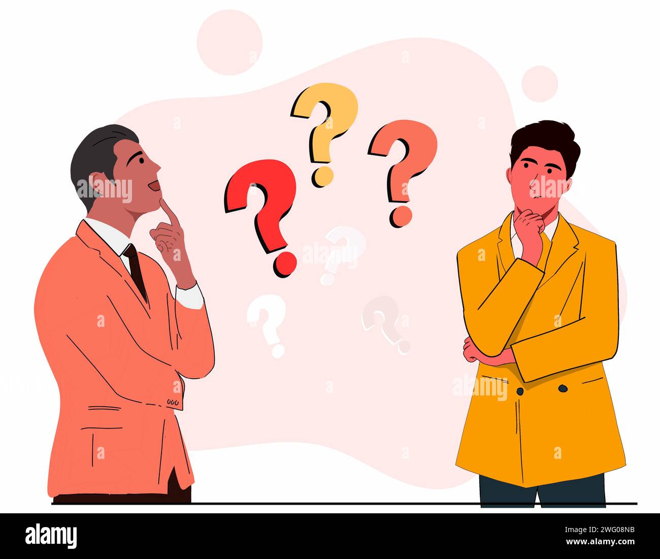 Curiosity people and asking questions concept vector illustration Stock ...