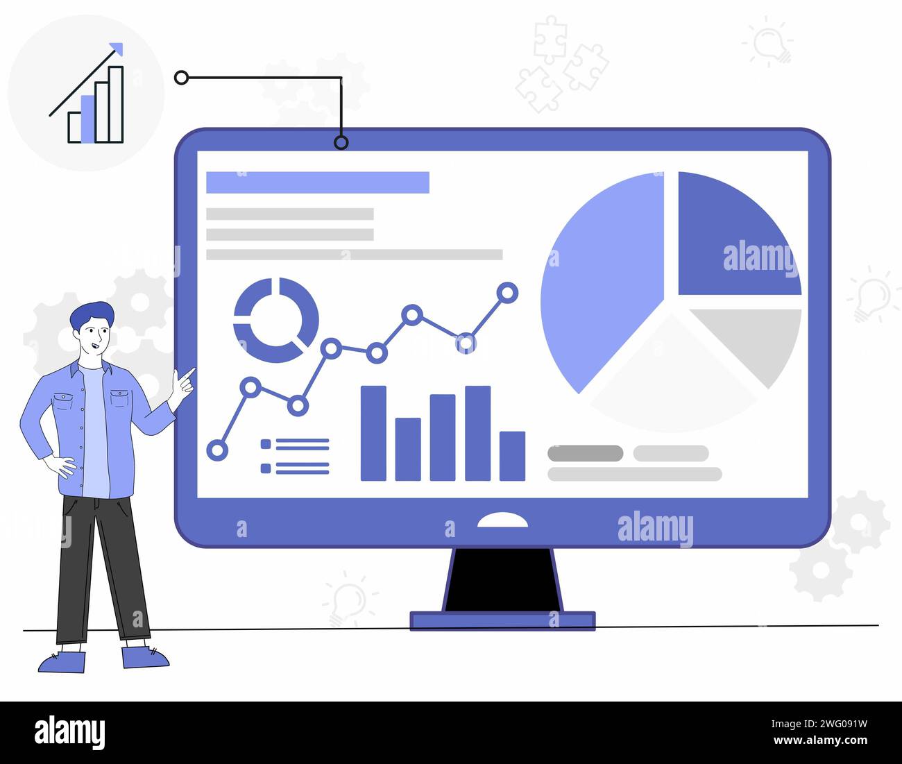 Data analist concept vector illustration Stock Photo - Alamy