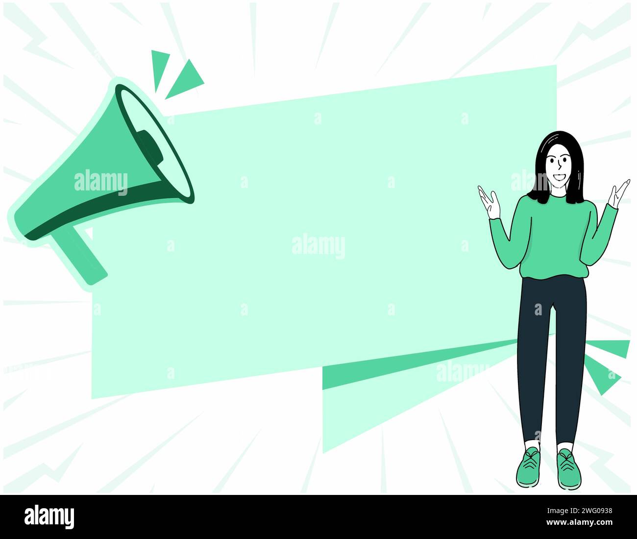 Megaphone announcement promotion vector illustration Stock Photo - Alamy