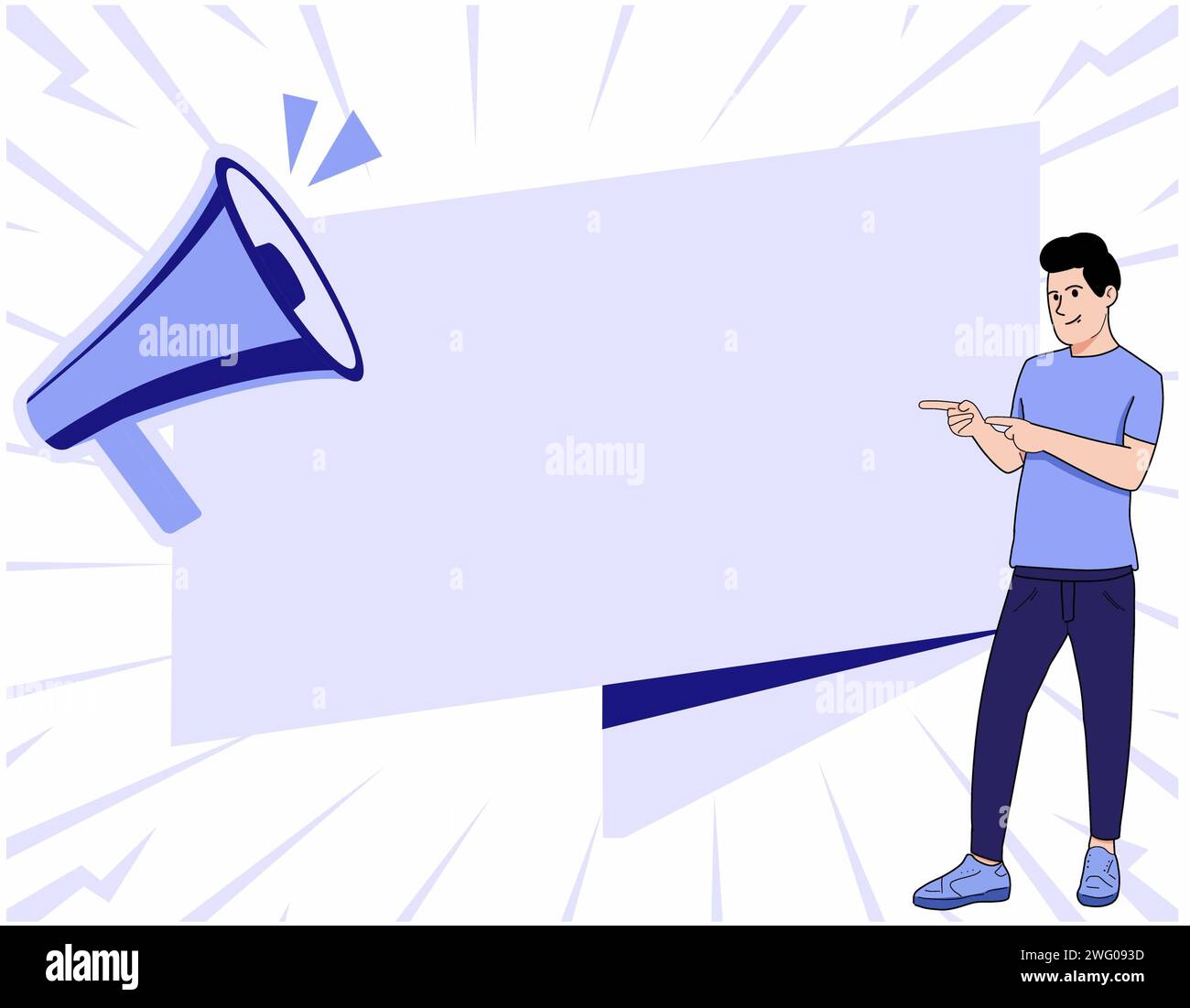Megaphone announcement promotion vector illustration Stock Photo - Alamy