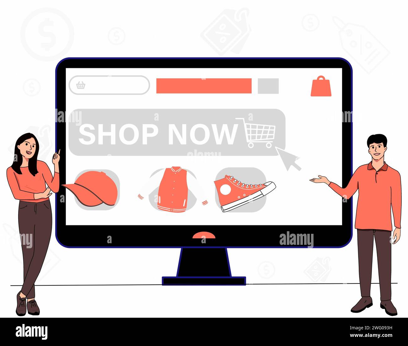 Free vector online shopping mobile app templates concept flat design ...