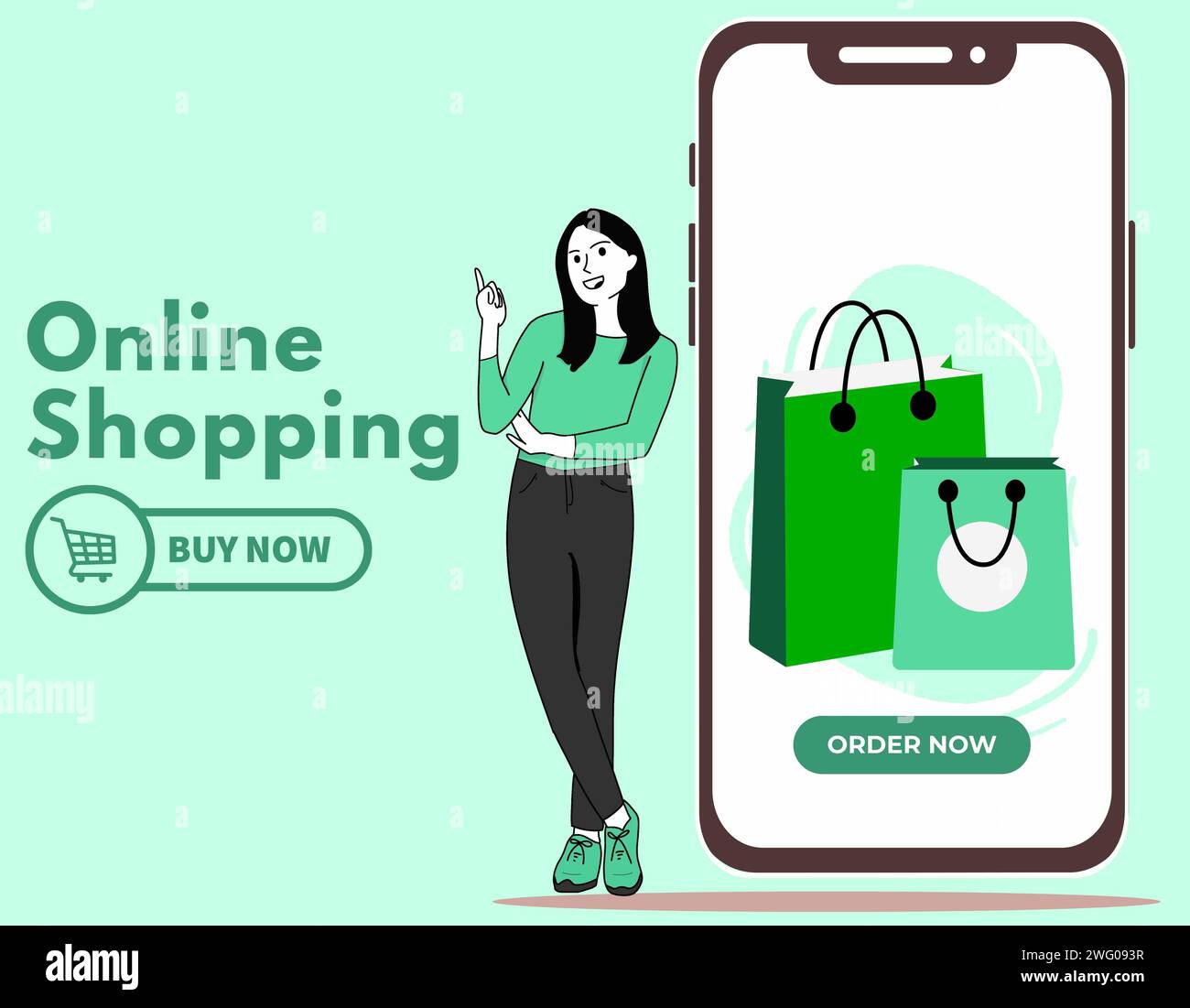 Free vector online shopping mobile app templates concept flat design ...