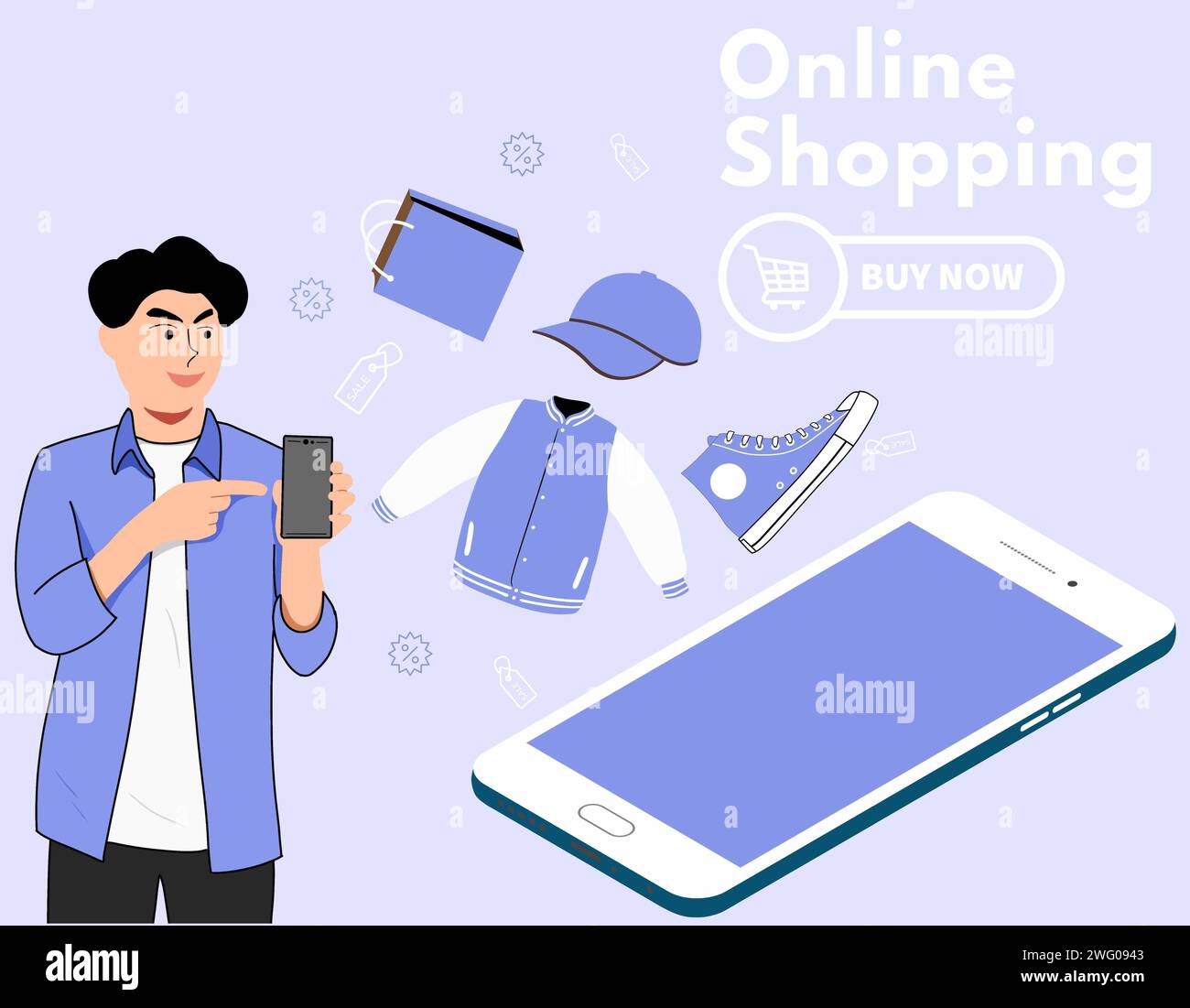 Free vector online shopping mobile app templates concept flat design ...