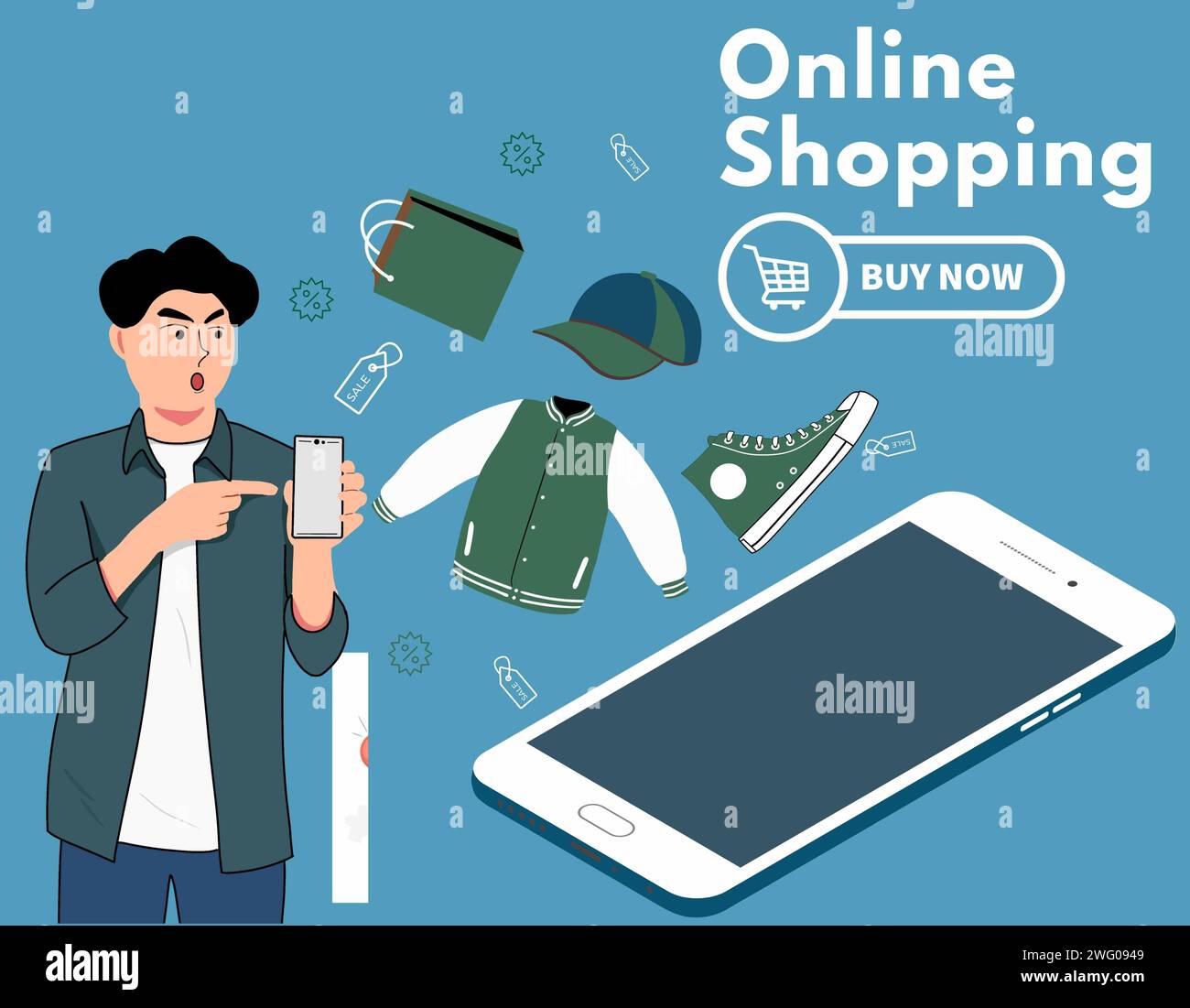 Free vector online shopping mobile app templates concept flat design ...