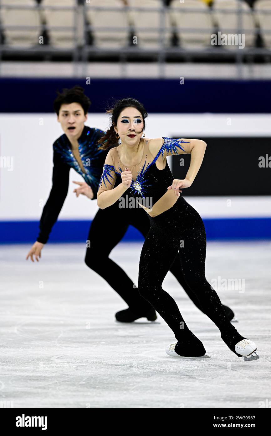 Xizi CHEN & Jianing XING (CHN), during Ice Dance Rhythm Dance, at the ...
