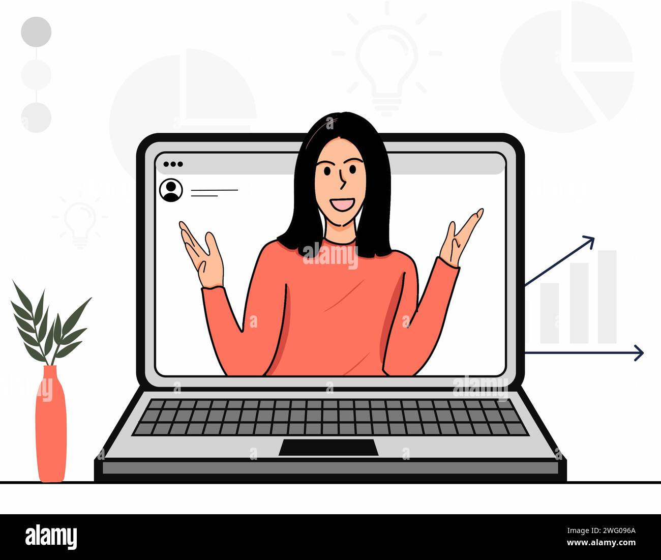 Webinar concept vector flat illustration Stock Photo - Alamy