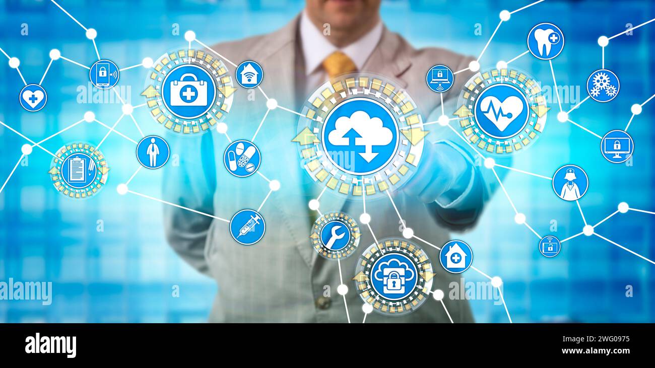 Secure healthcare information network system hi-res stock photography ...
