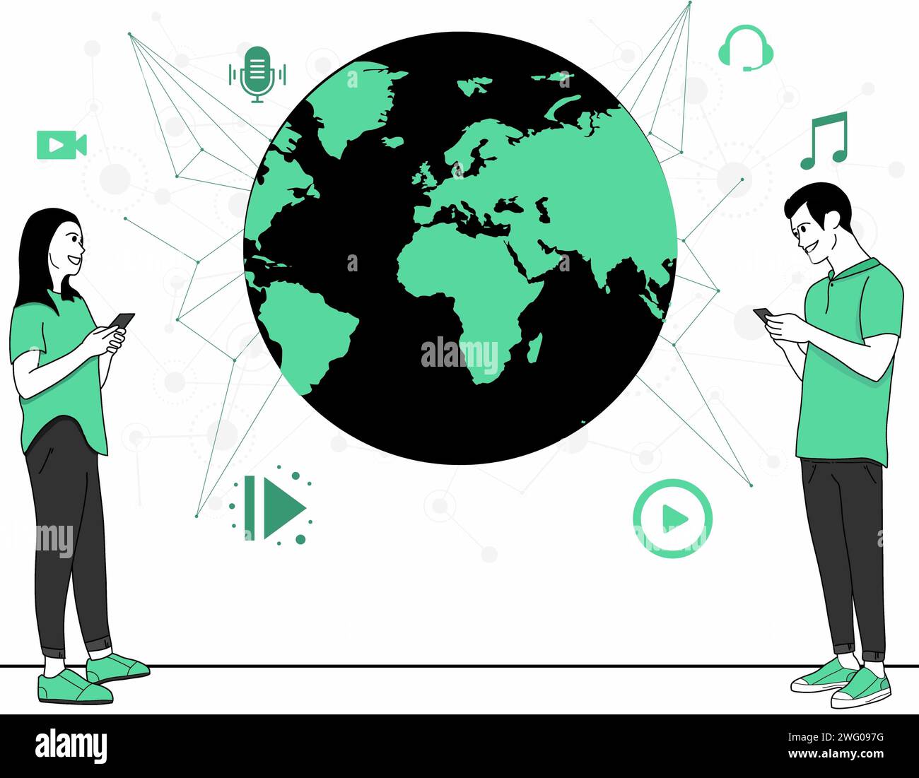 Social media application users Cut Out Stock Images & Pictures - Alamy