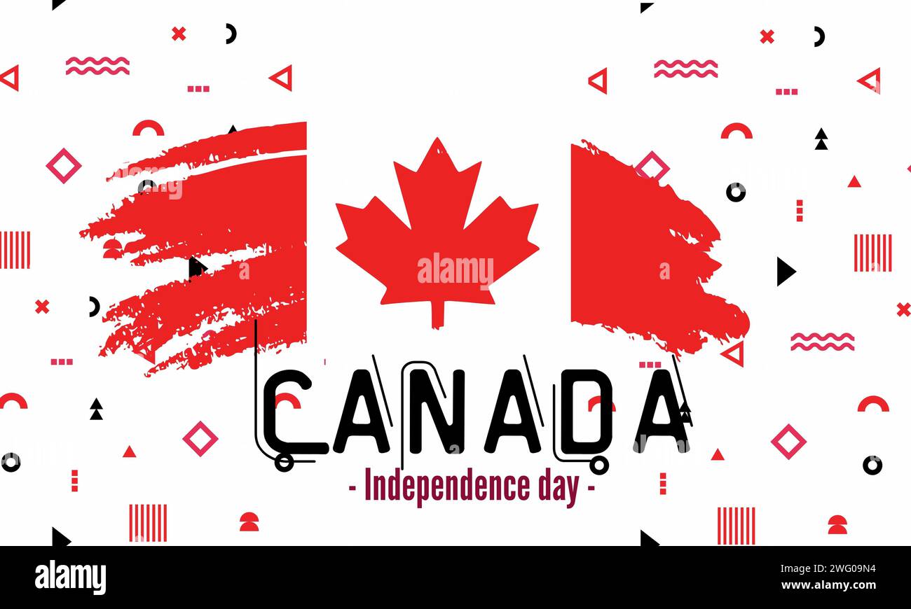 Canada national day banner for independence day anniversary. Flag of ...