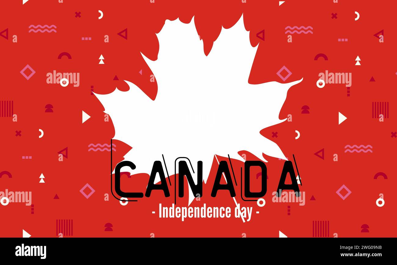 Canada national day banner for independence day anniversary. Flag of ...