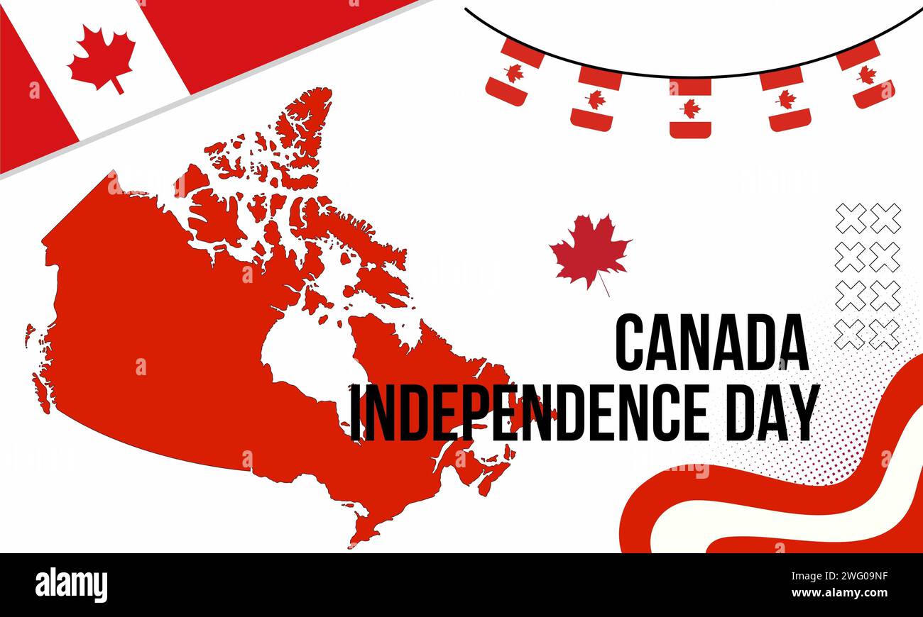 Canada national day banner for independence day anniversary. Flag of ...