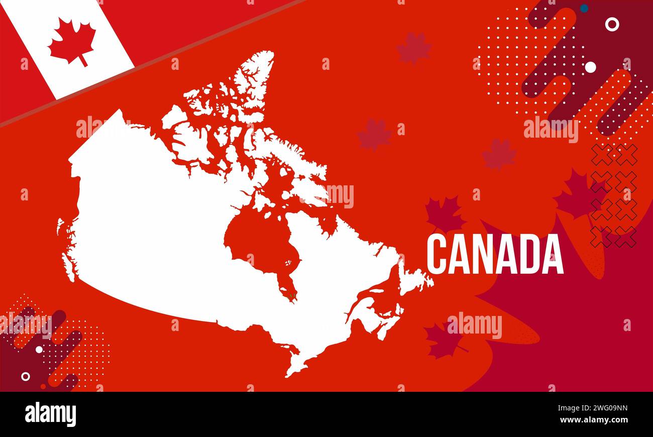 Canada national day banner for independence day anniversary. Flag of ...