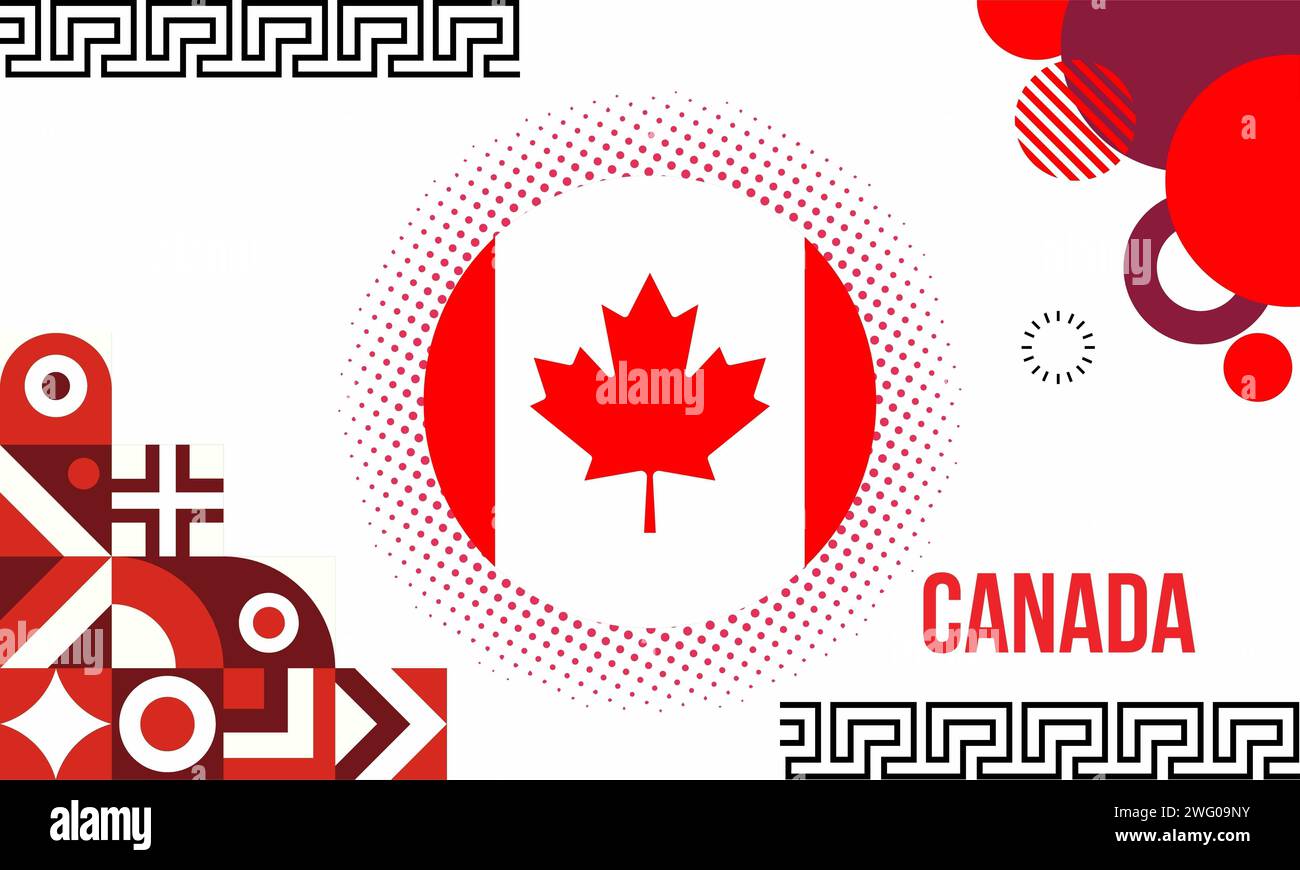 Canada national day banner for independence day anniversary. Flag of ...