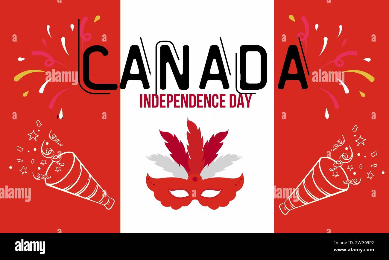 Canada national day banner for independence day anniversary. Flag of ...