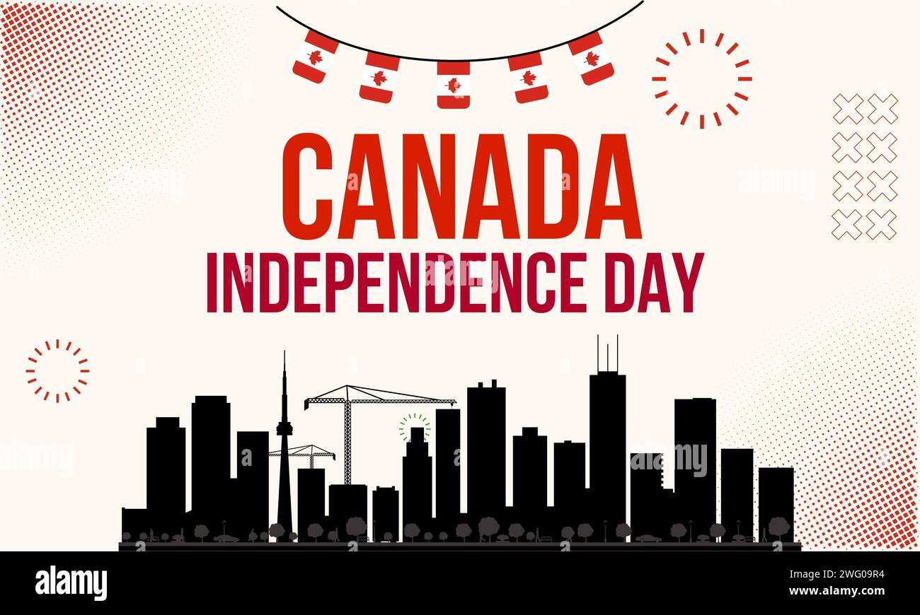 Canada national day banner for independence day anniversary. Flag of ...