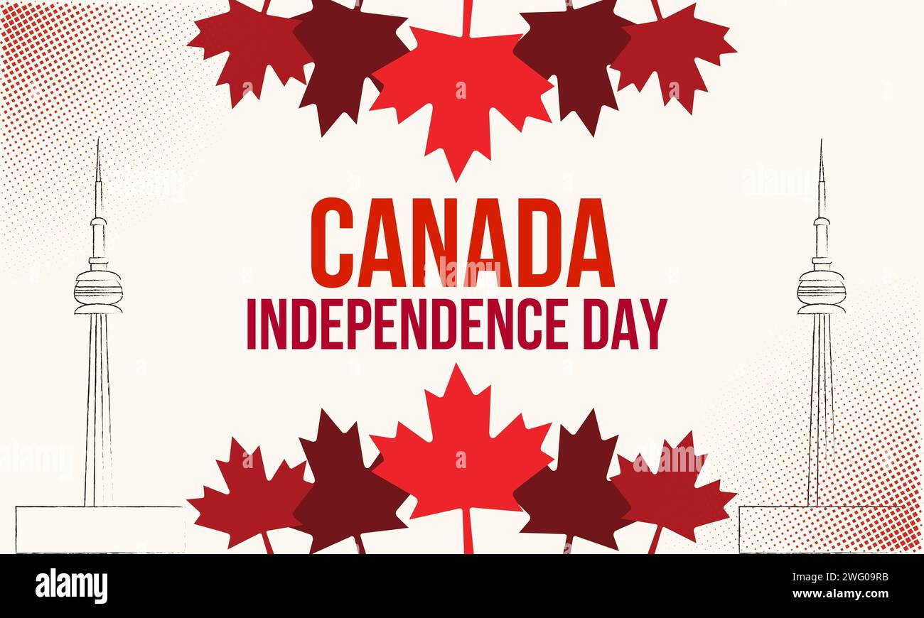 Canada national day banner for independence day anniversary. Flag of ...