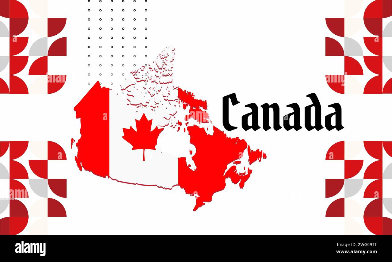 Canada national day banner for independence day anniversary. Flag of ...