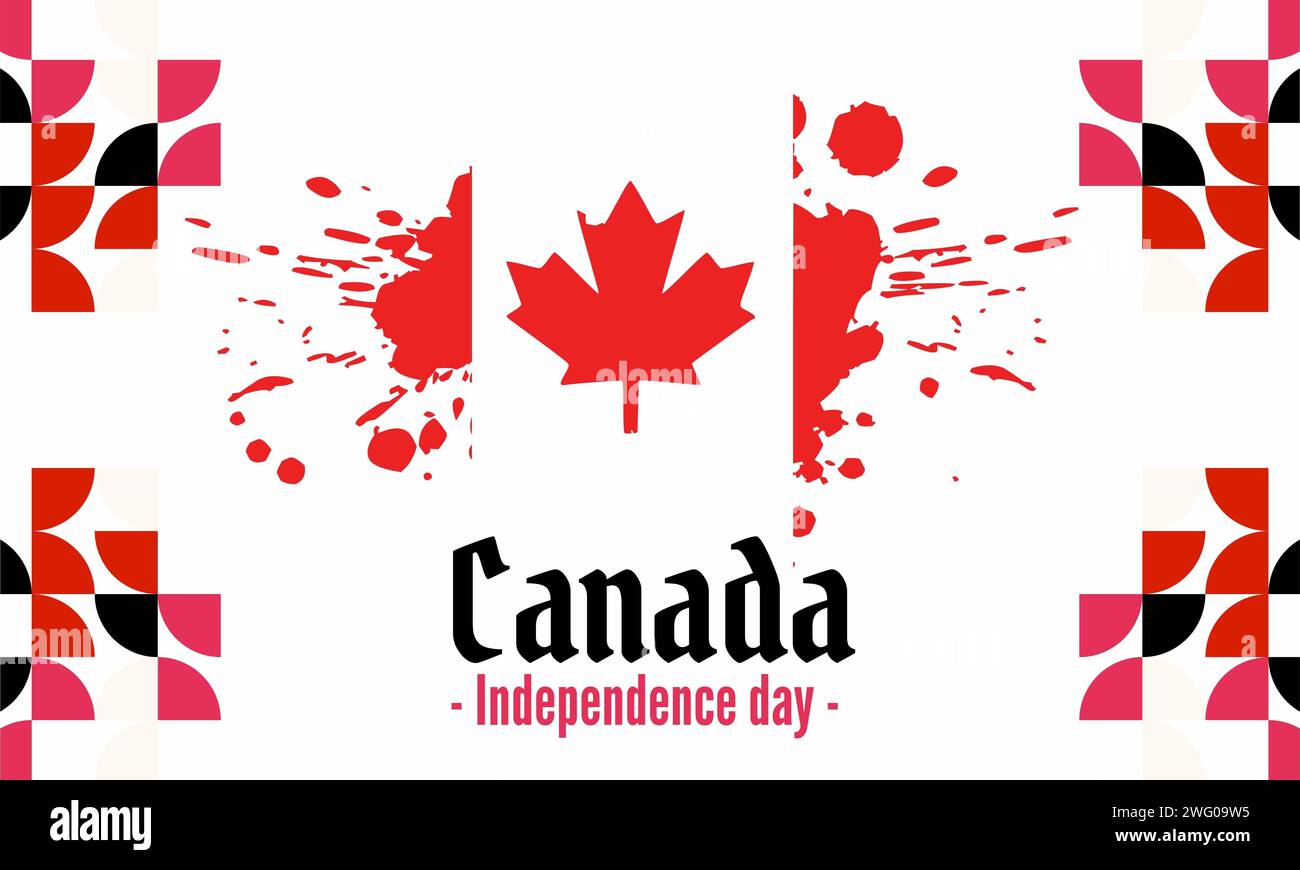 Canada national day banner for independence day anniversary. Flag of ...