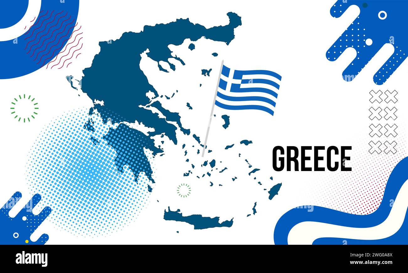 Greece national day banner for independence day anniversary. Flag of ...
