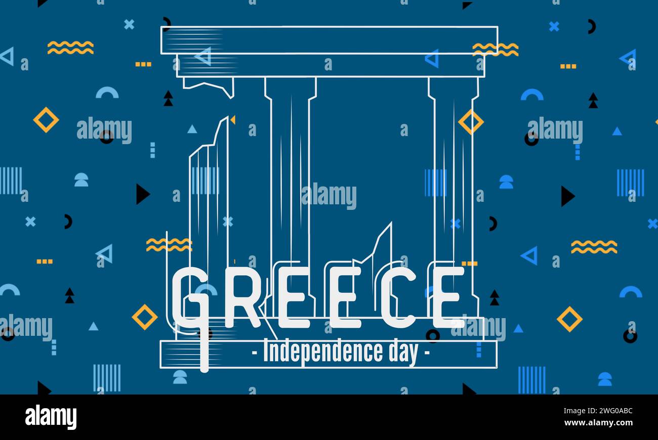 Greece national day banner for independence day anniversary. Flag of ...