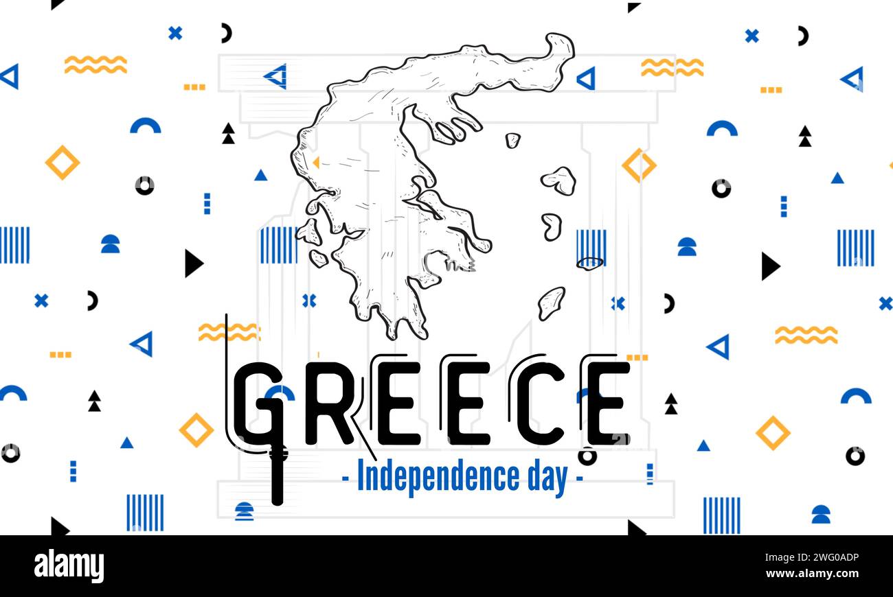 Greece national day banner for independence day anniversary. Flag of ...
