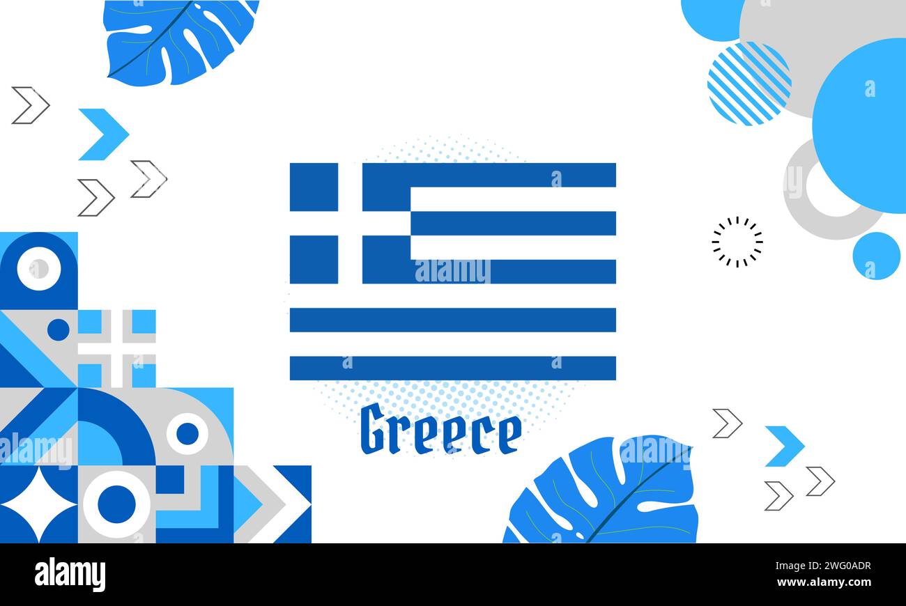 Greece national day banner for independence day anniversary. Flag of ...