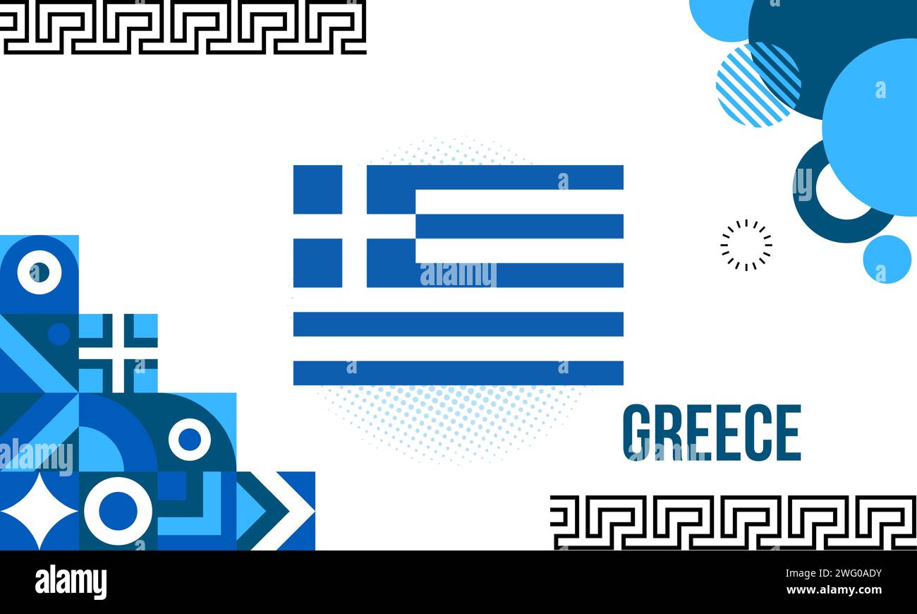 Greece national day banner for independence day anniversary. Flag of ...