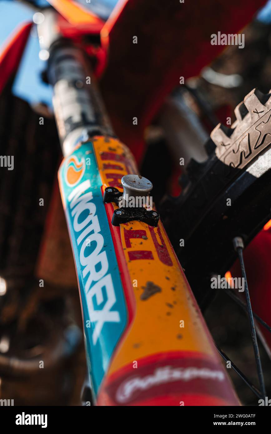 wedge foot motorcycle cross Stock Photo - Alamy