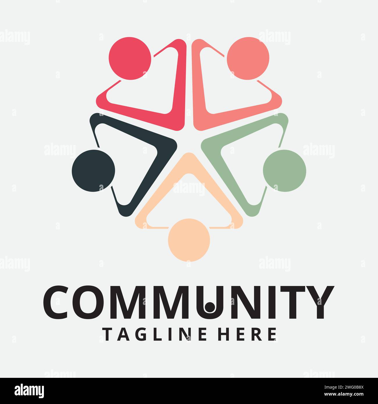 Community symbol vector logo design illustration Stock Vector Image ...