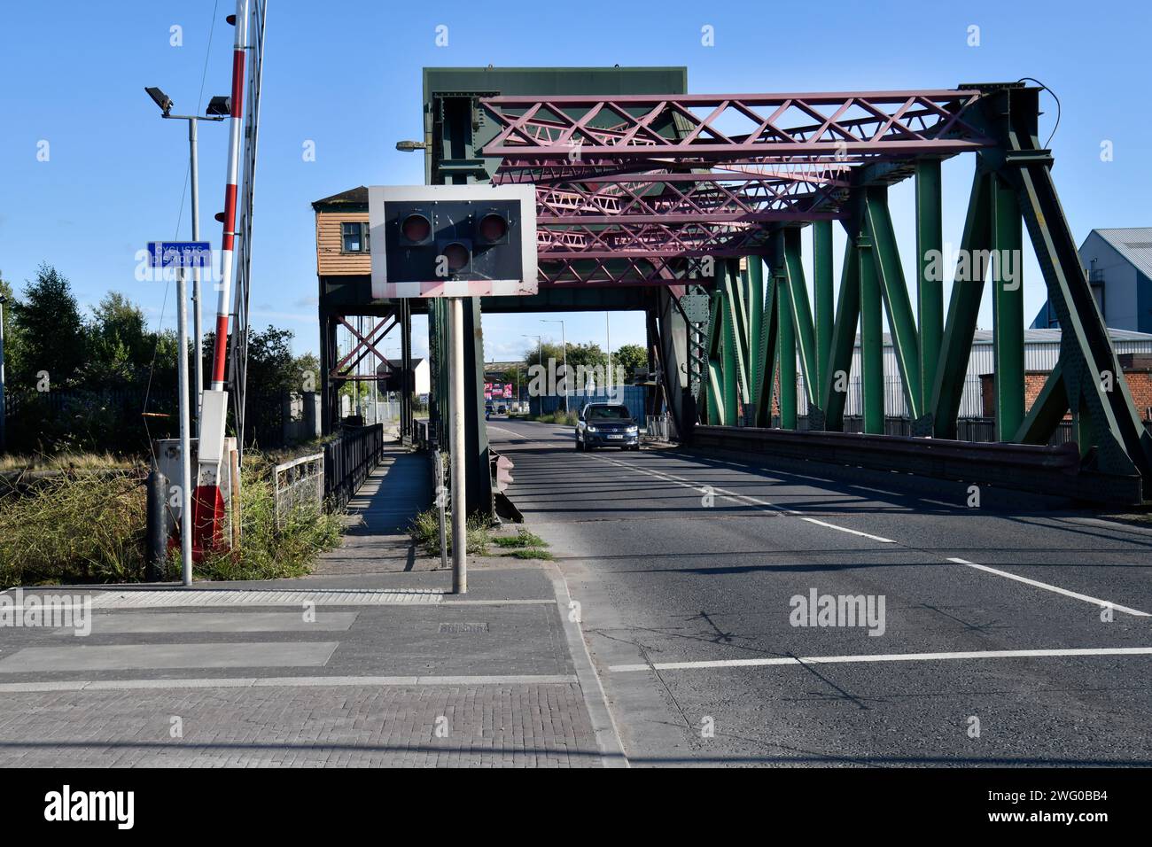 West Float docks birkenhead docks Duke Street bridge Stock Photo - Alamy