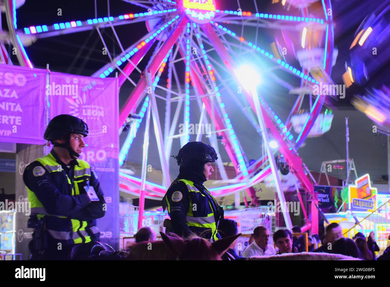 LEON, MEXICO - FEB 1. Officers from the León Police Department ...