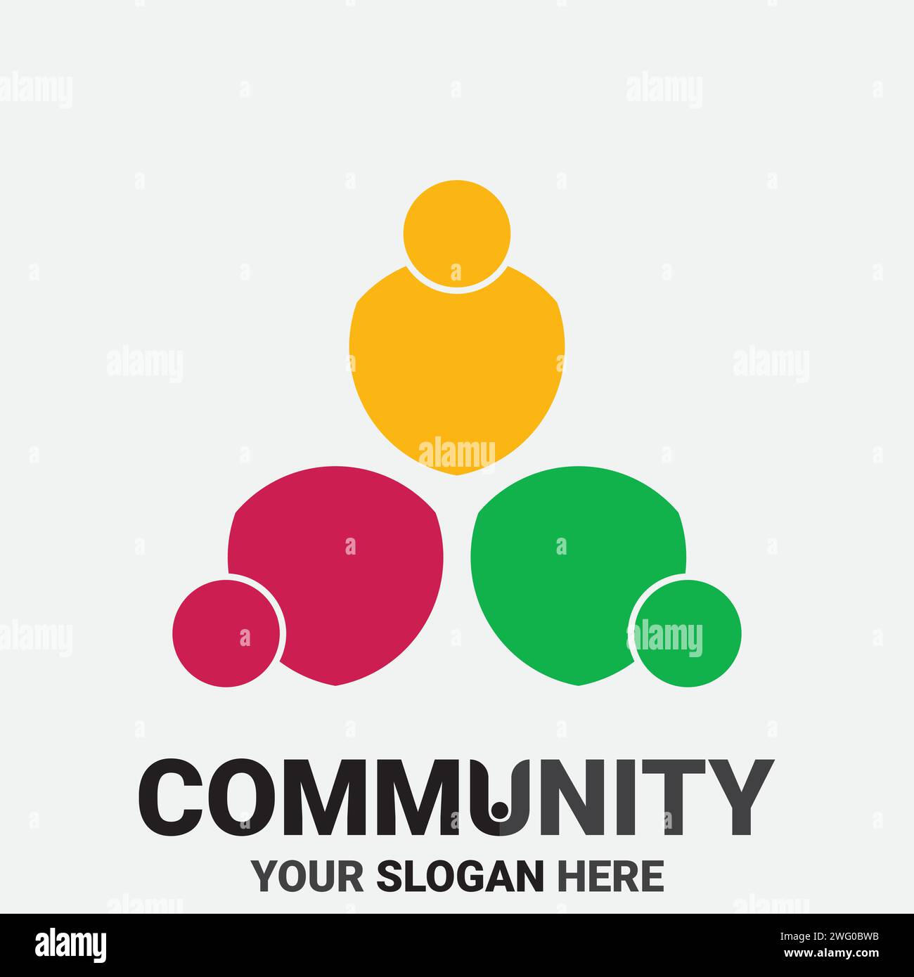 Community symbol vector logo design illustration Stock Vector Image ...