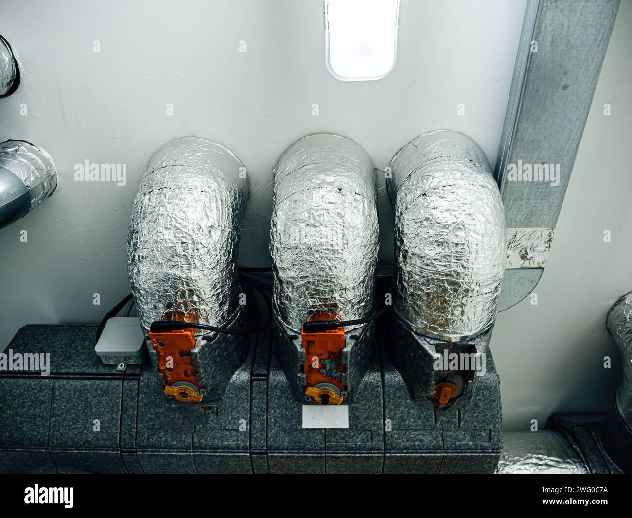 A close-up look at a state-of-the-art ventilation system installed in a ...