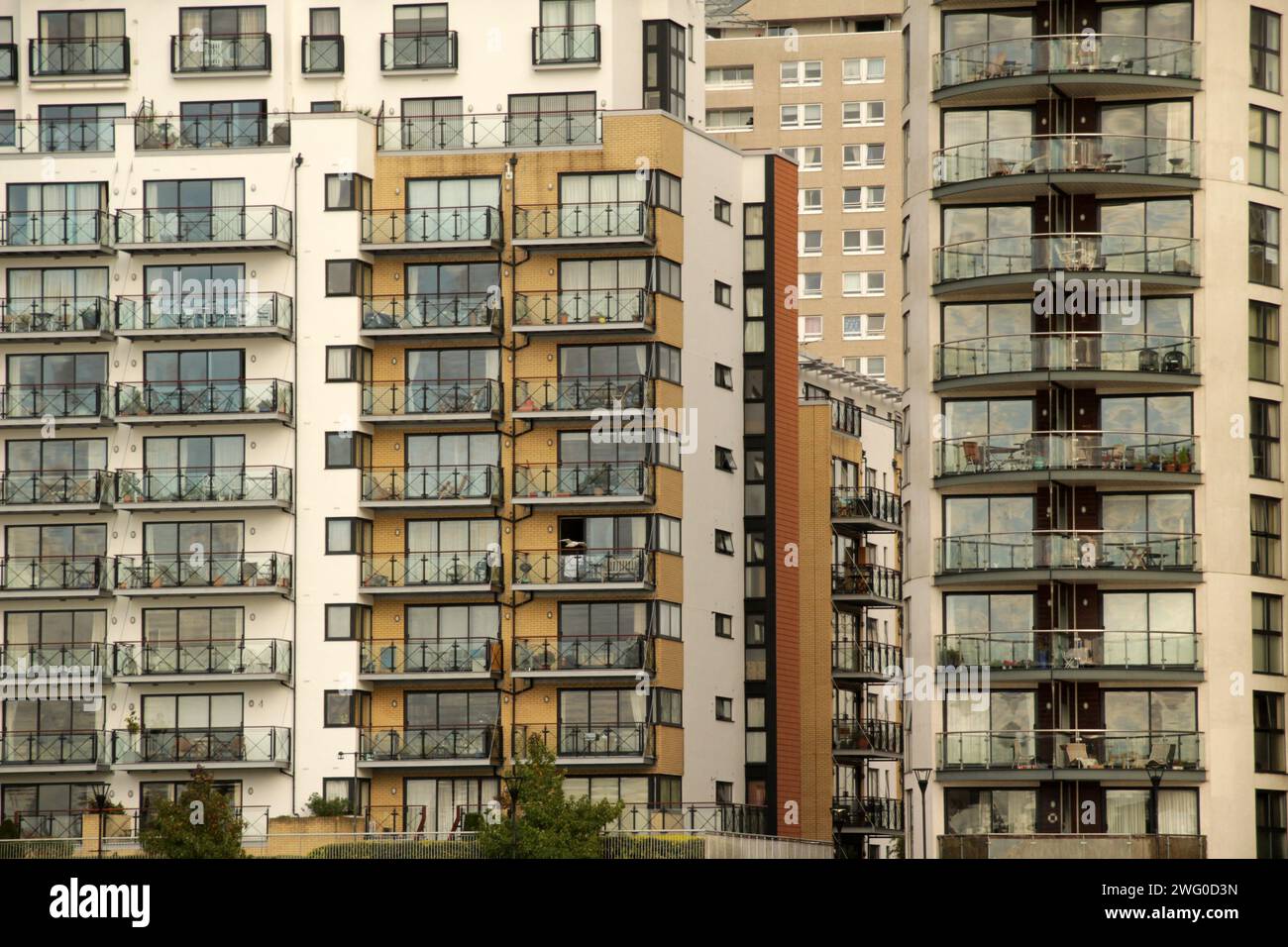Multiple high-rise buildings clustered together: Building in London ...