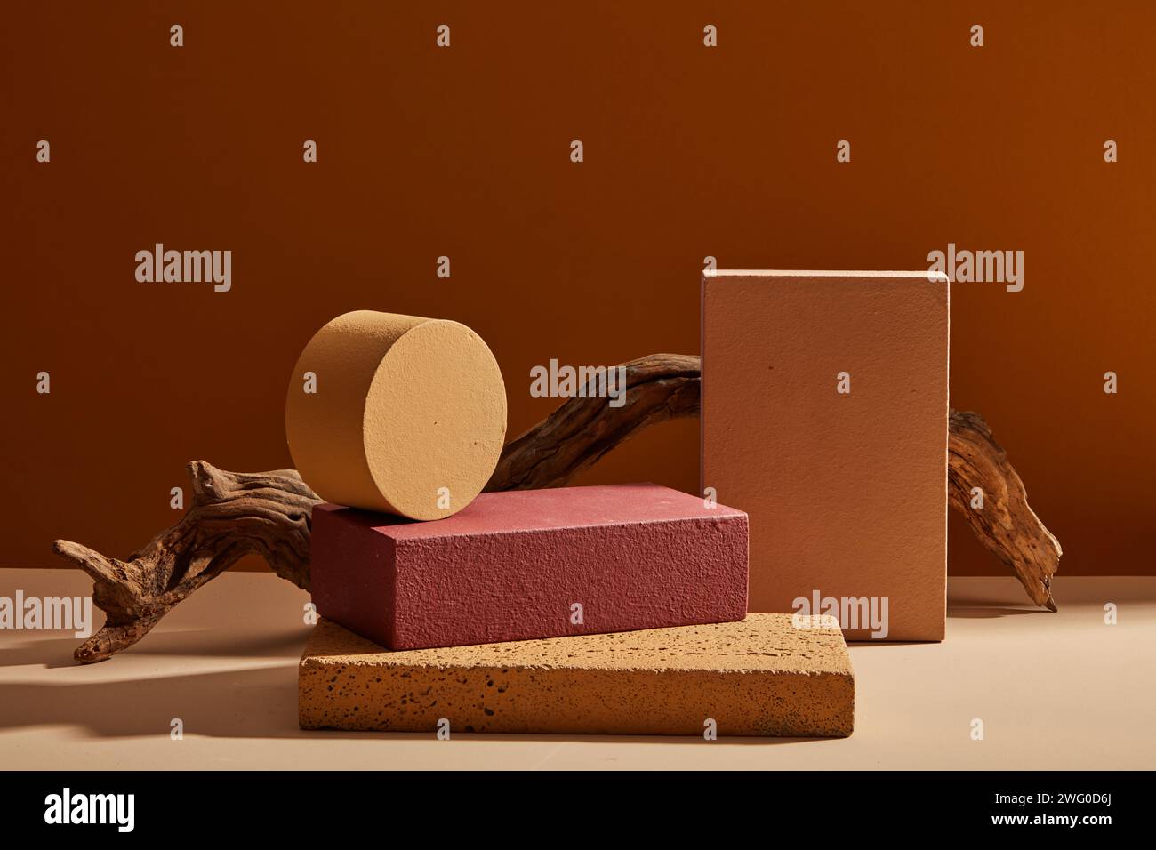 Colorful tone podium for packaging and cosmetic presentation. Minimal ...