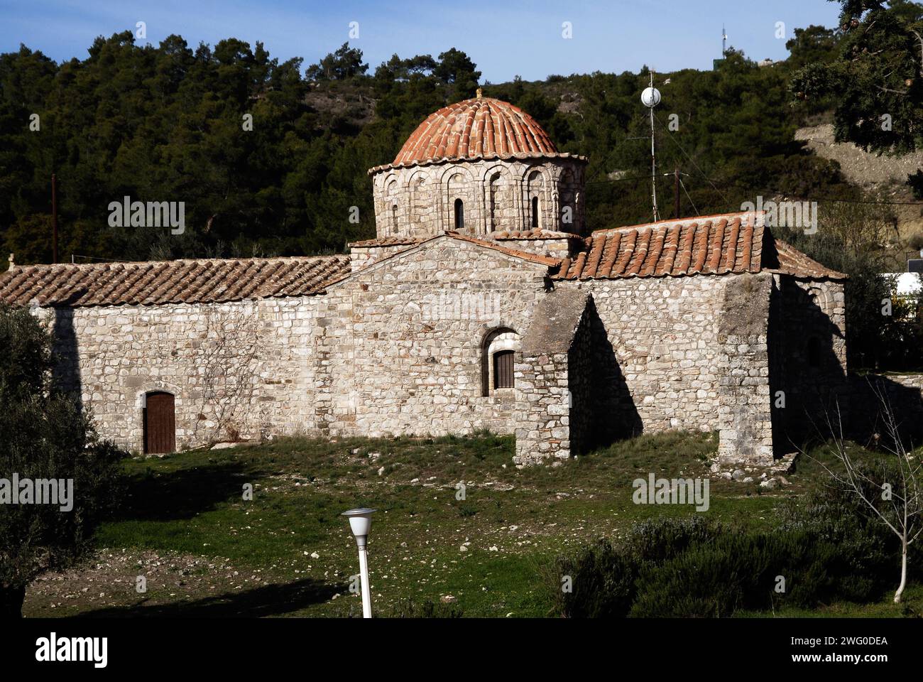 Greece, Rhodes island Laerma village, Tharri monastery of Archangel ...