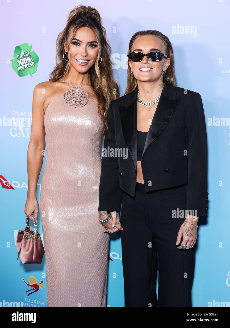 LOS ANGELES, CALIFORNIA, USA - FEBRUARY 01: Chrishell Stause and wife G ...