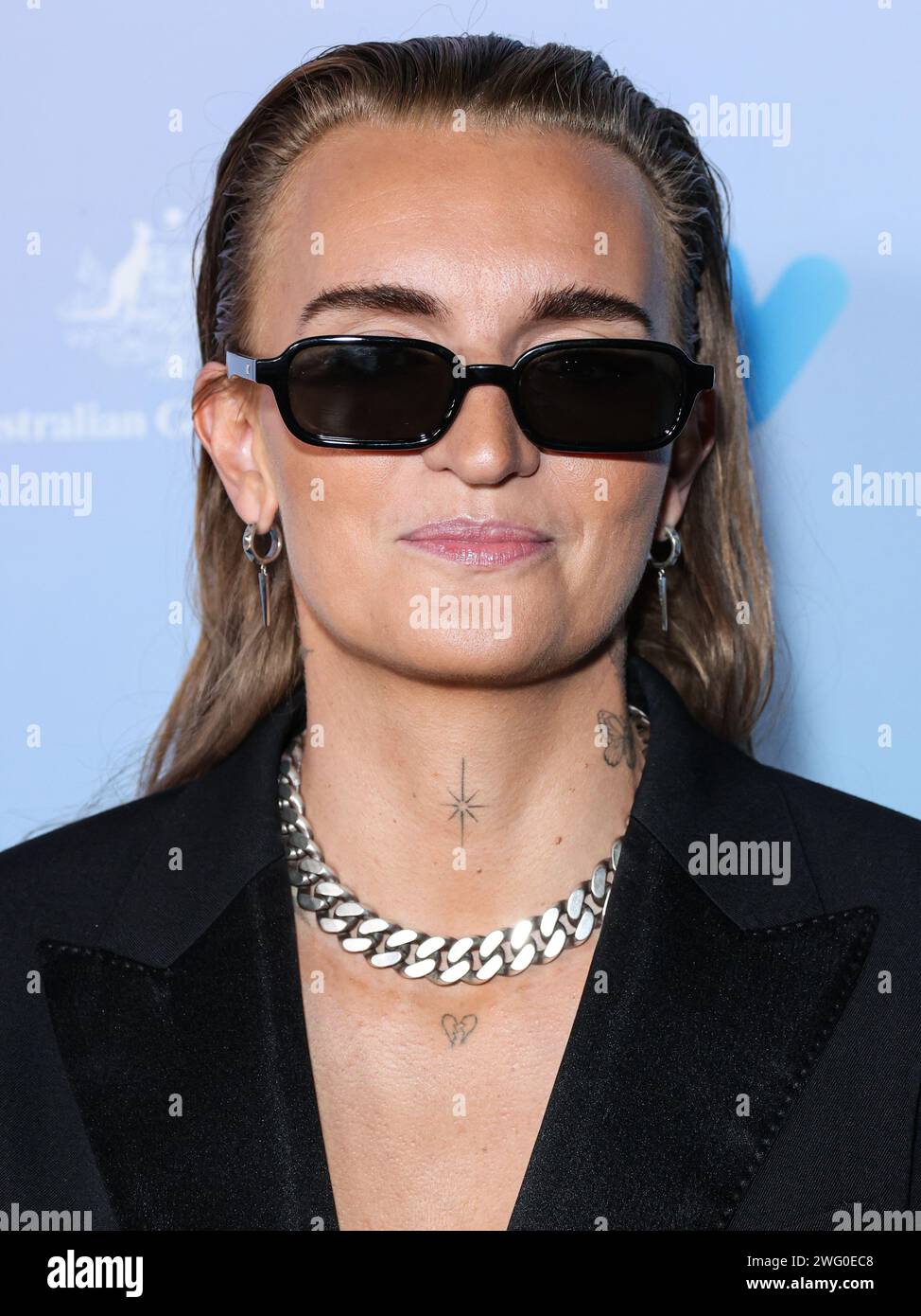 LOS ANGELES, CALIFORNIA, USA - FEBRUARY 01: G Flip arrives at the 21st Annual G'Day USA ...