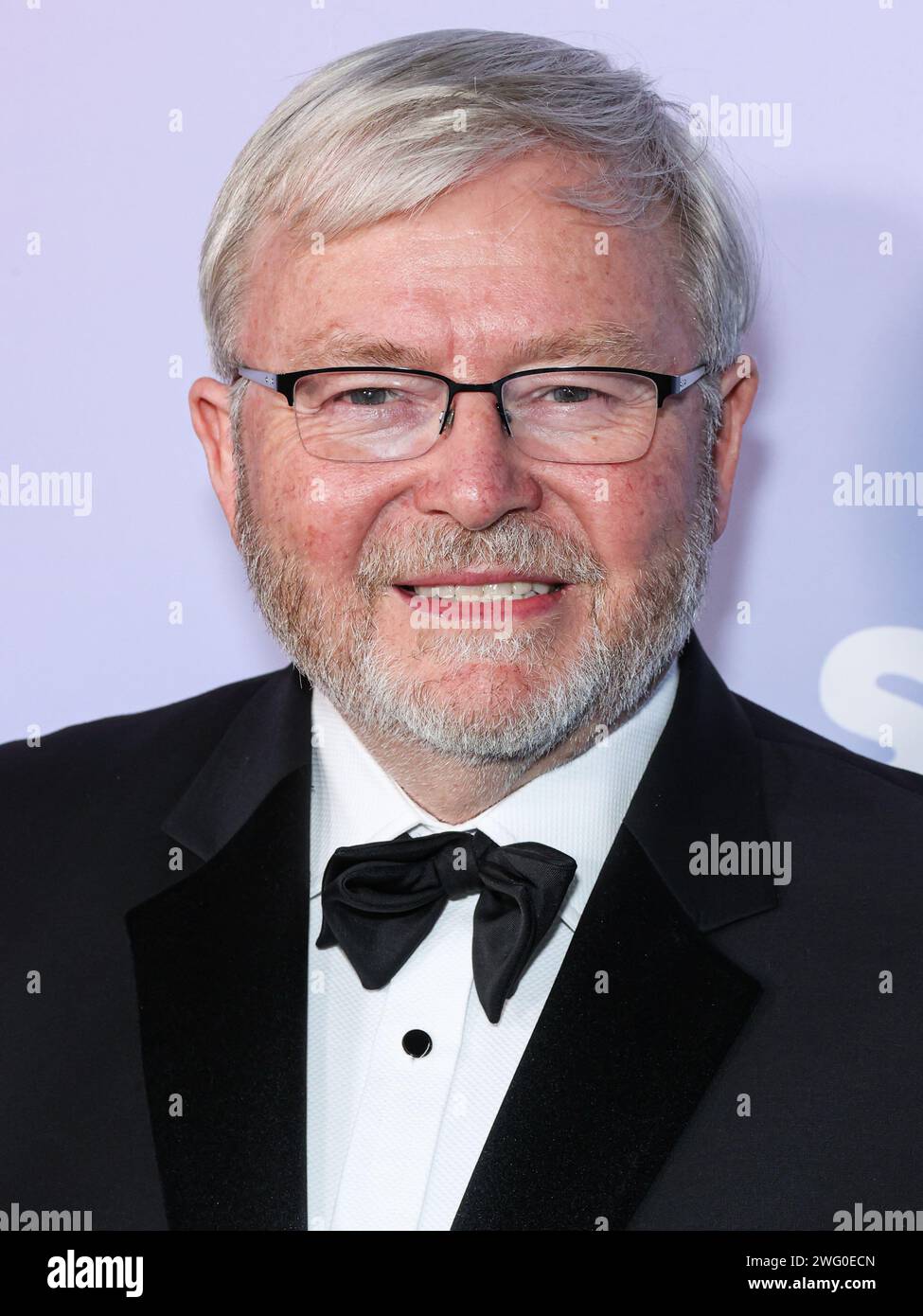 LOS ANGELES, CALIFORNIA, USA - FEBRUARY 01: Kevin Rudd arrives at the ...