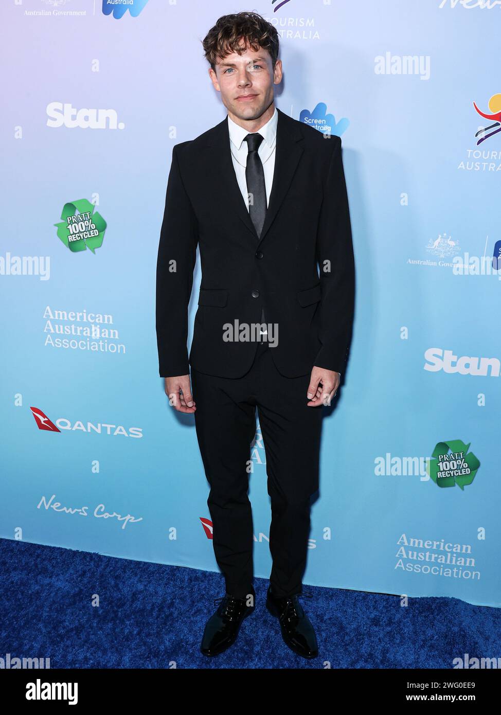 LOS ANGELES, CALIFORNIA, USA - FEBRUARY 01: Lachlan Buchanan arrives at ...