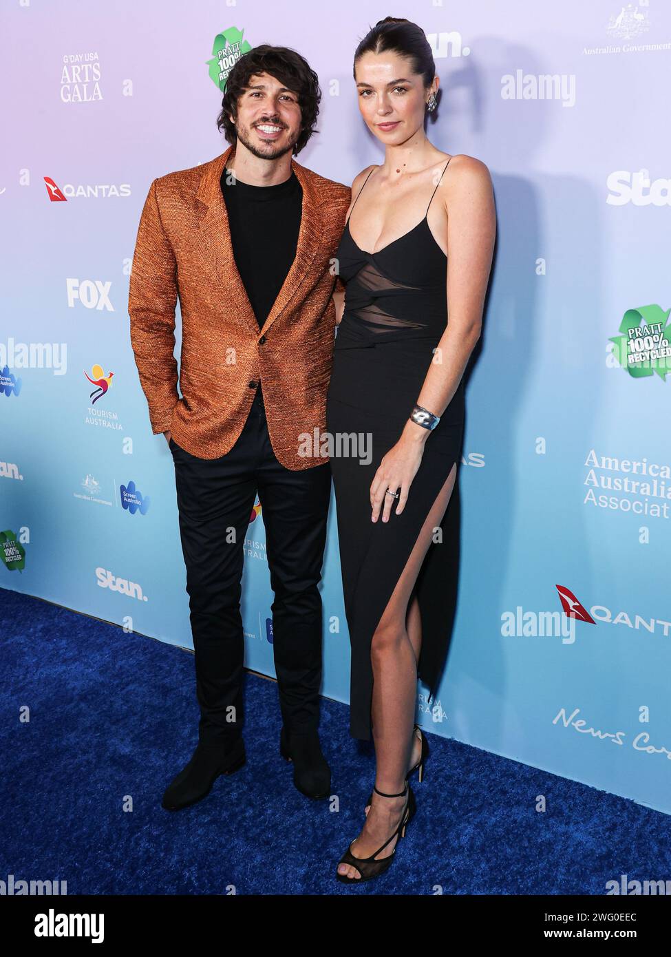 LOS ANGELES, CALIFORNIA, USA - FEBRUARY 01: Morgan Evans and Kita ...